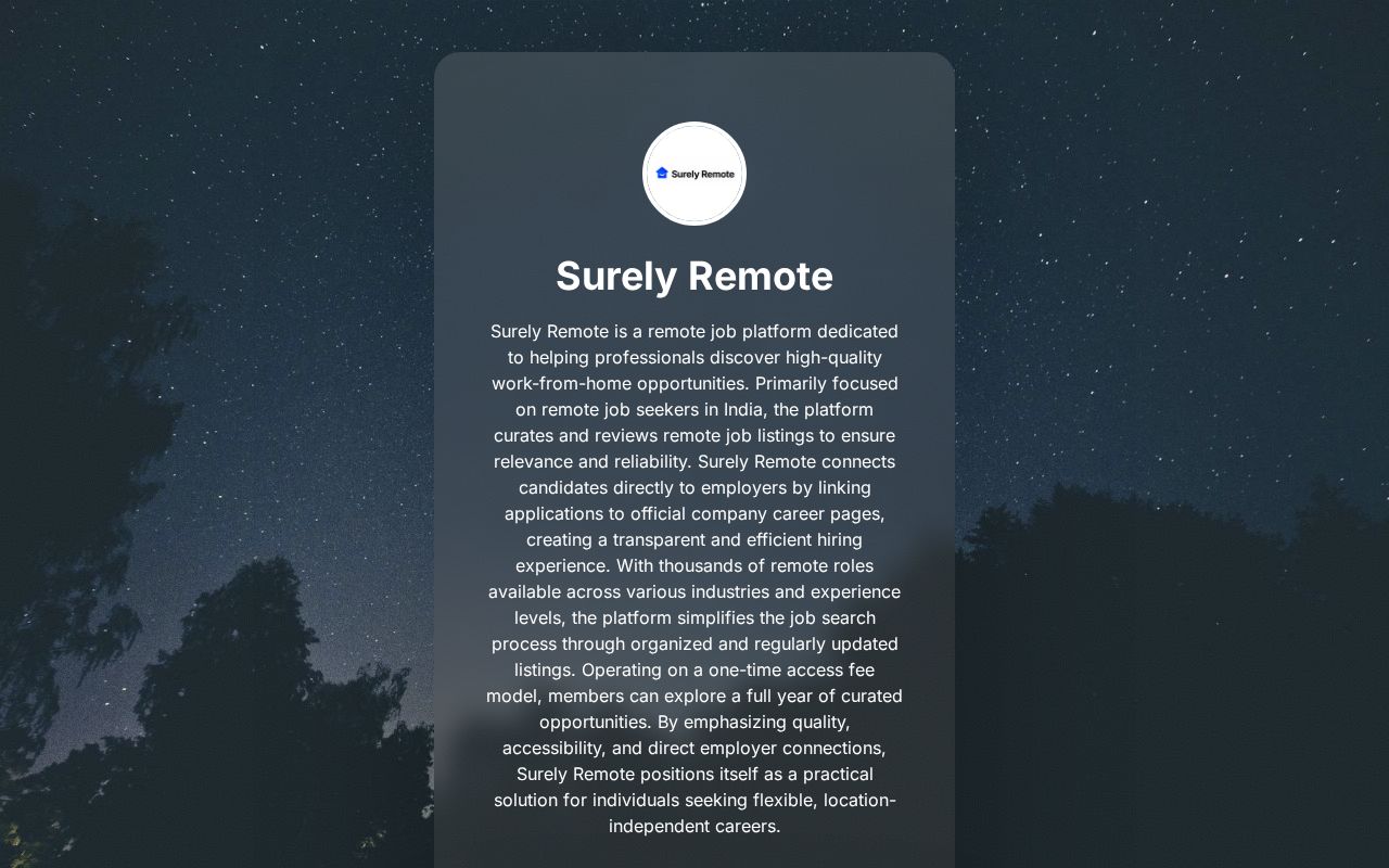 Surely Remote - Remote Job Platform